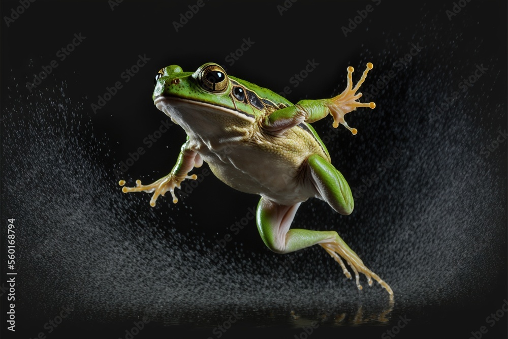 Big Eyed Frog Jumping