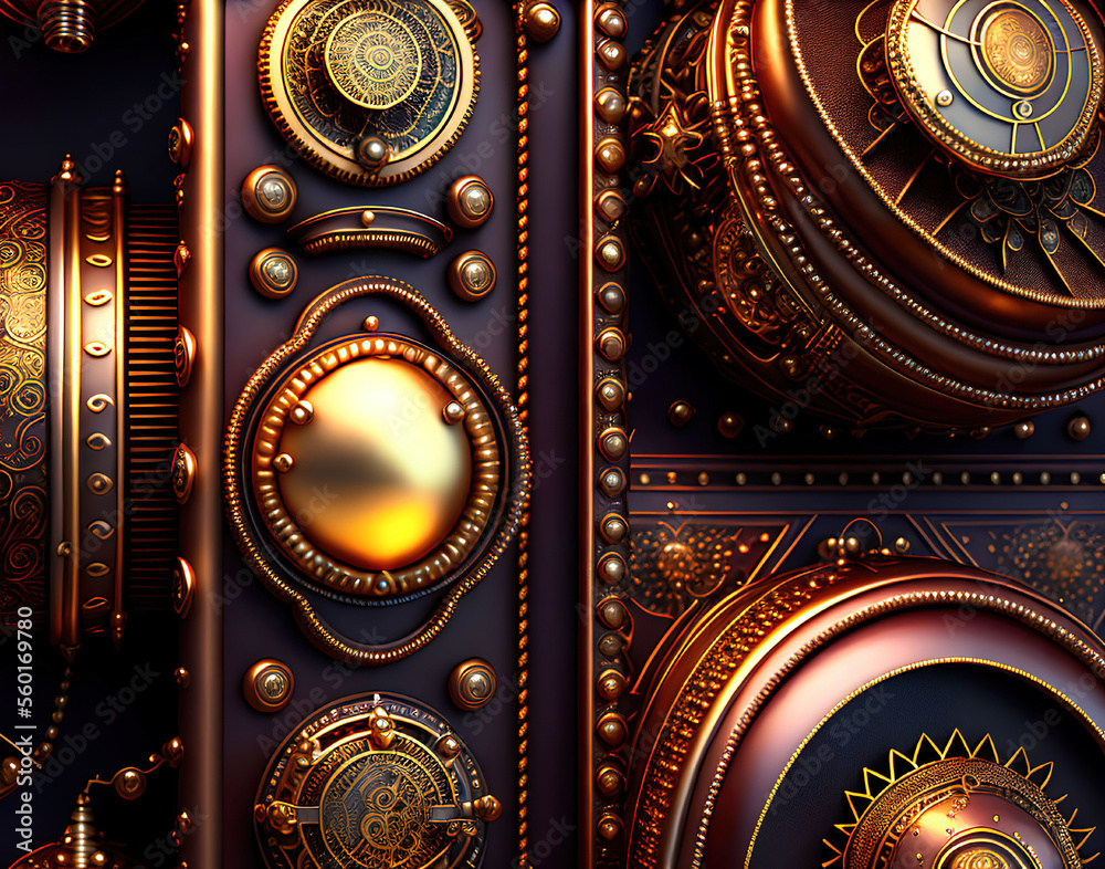 Steampunk Pattern Wallpaper V2 Stock Illustration | Adobe Stock