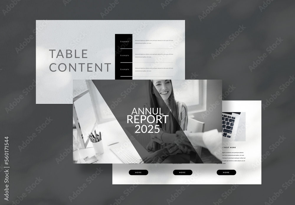 Annul Report 2025 Presentation Stock Template | Adobe Stock
