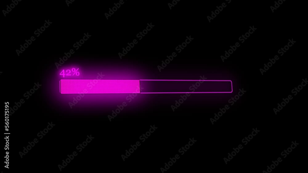 Processing bar with loading animation on a transparent alpha background ...
