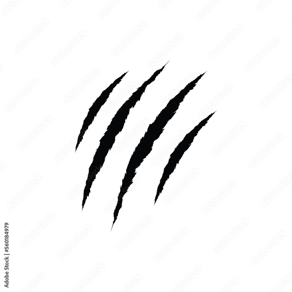 Animal Claw scratches icon. Claw scratches symbol. Cat tiger scratches ...