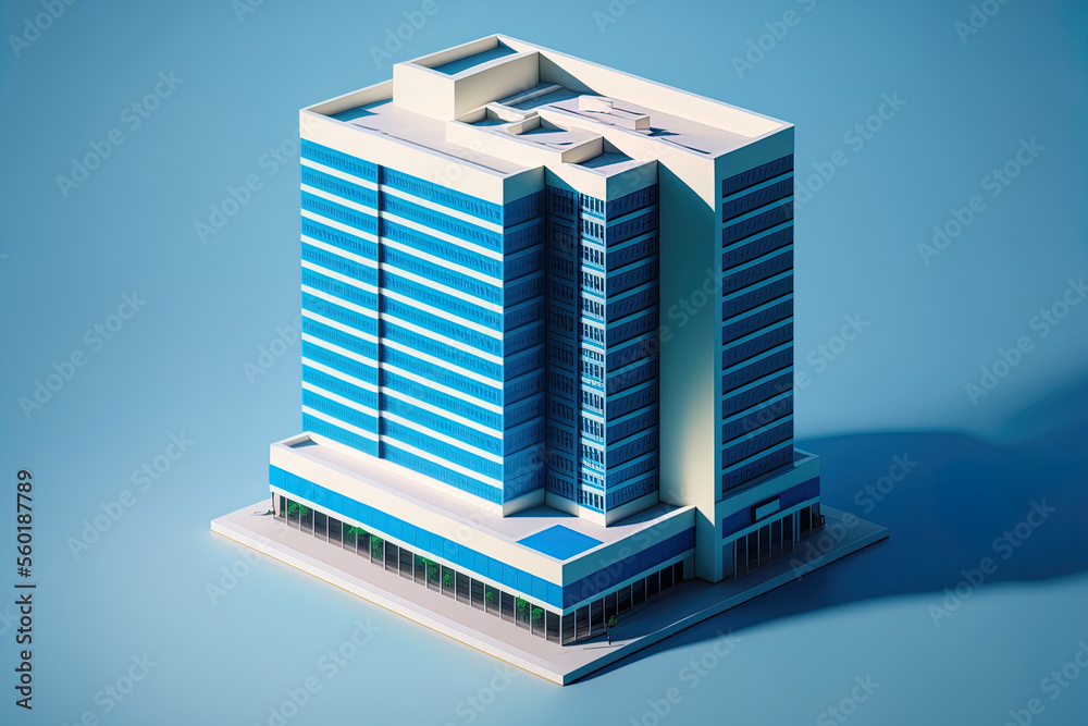 modern city mall. Model of a high rise single retail mall in ...