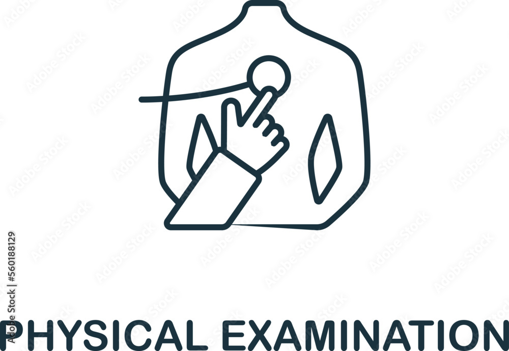 Physical Examination icon. Monochrome simple Healthcare icon for ...