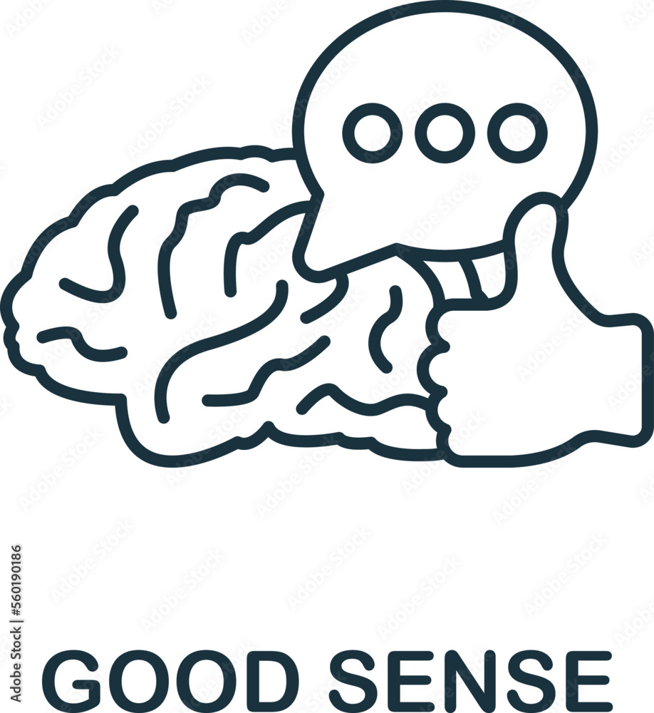 Good Sense icon. Monochrome simple Human Productivity icon for ... Good Sense icon. Monochrome simple Human Productivity icon for ...