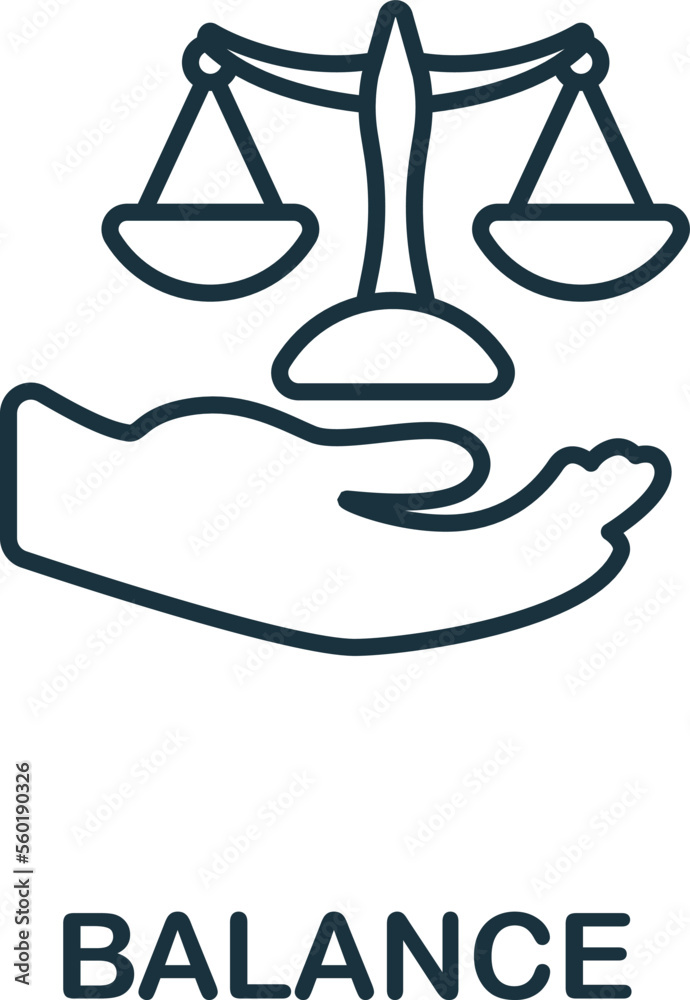 Balance icon. Monochrome simple Human Productivity icon for templates ...