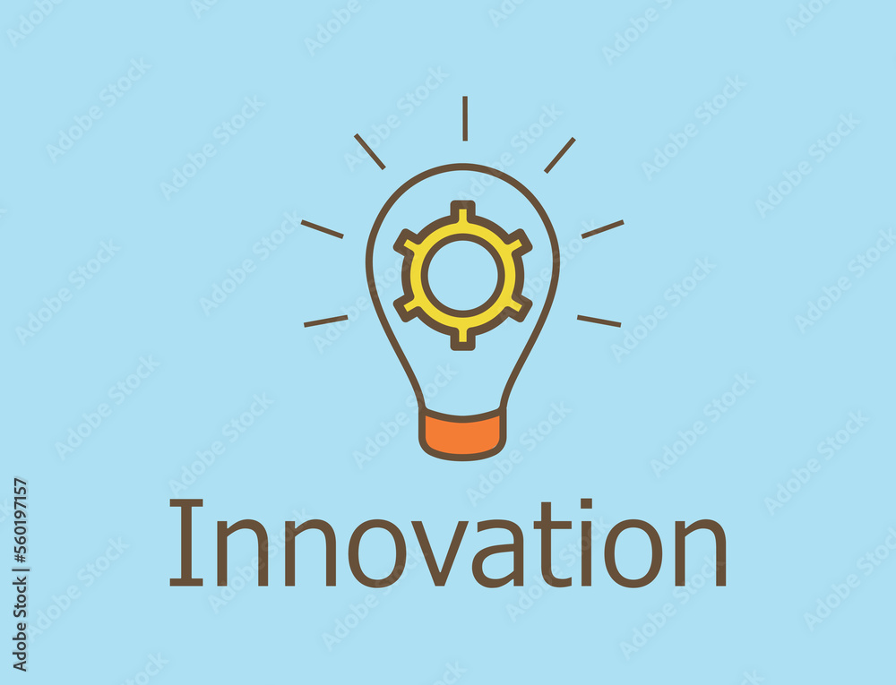 Innovation line icon. Light bulb silhouette, insight and idea metaphor ...