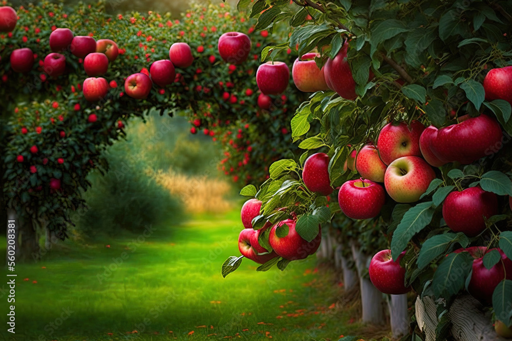 Red Apple Tree Wallpaper