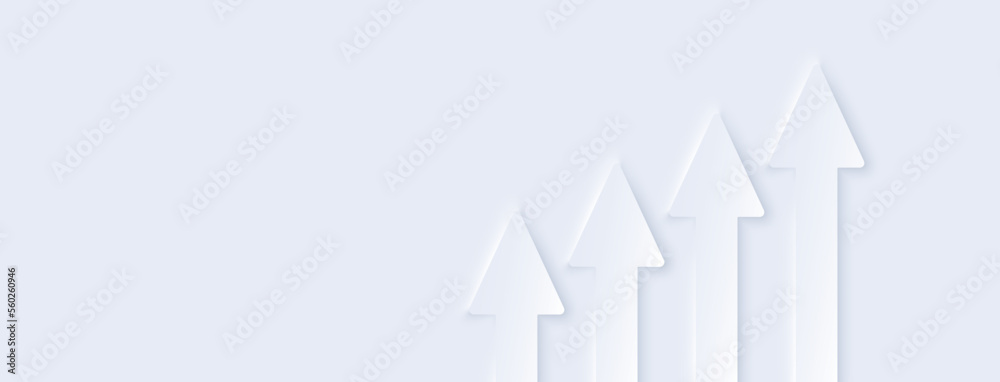 Inflation up trend background. Abstract financial chart with arrow ...