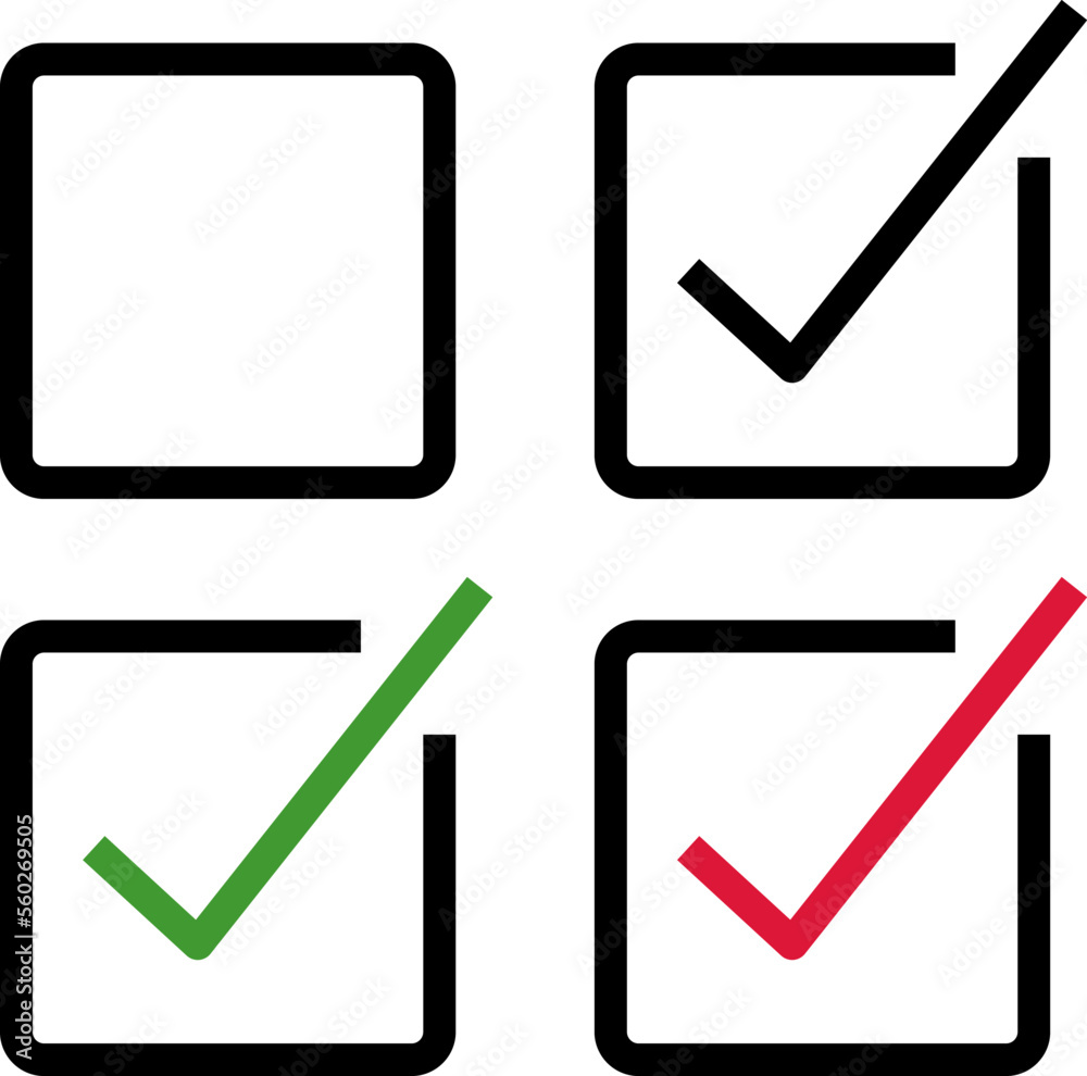 Checkbox with blank and checked checkbox vector icon. Stock Vector | Adobe Stock