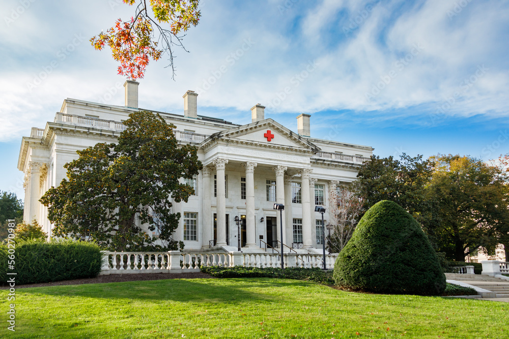 Washington, DC USA - October 22, 2022: Front exterior of the American ...