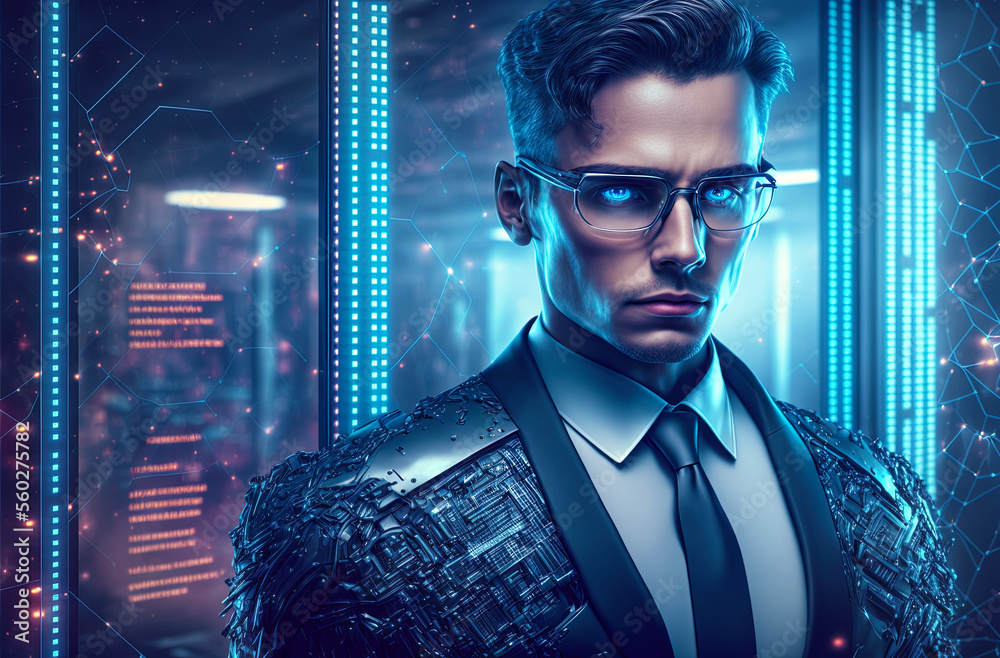 Data security and cyber privacy professional. Non-existent person in ...