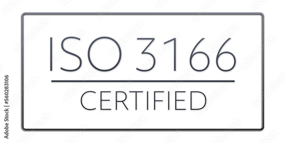 Iso 3166 - standard certificate badge for quality management system ...