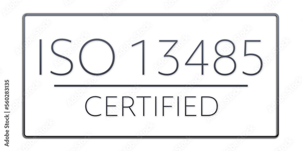 Iso 13485 - standard certificate badge for quality management system ...