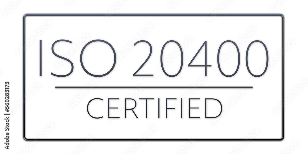 Iso 20400 - standard certificate badge for quality management system ...