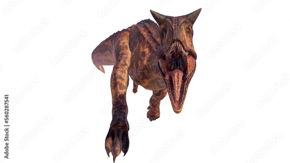 Carnotaurus dinosaur roaring on a blank background PNG ultra high ...