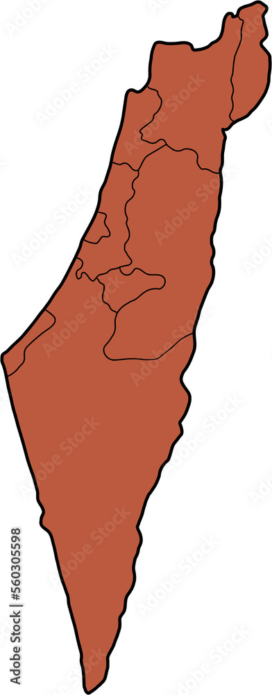 doodle freehand drawing of israel map. Stock Illustration | Adobe Stock