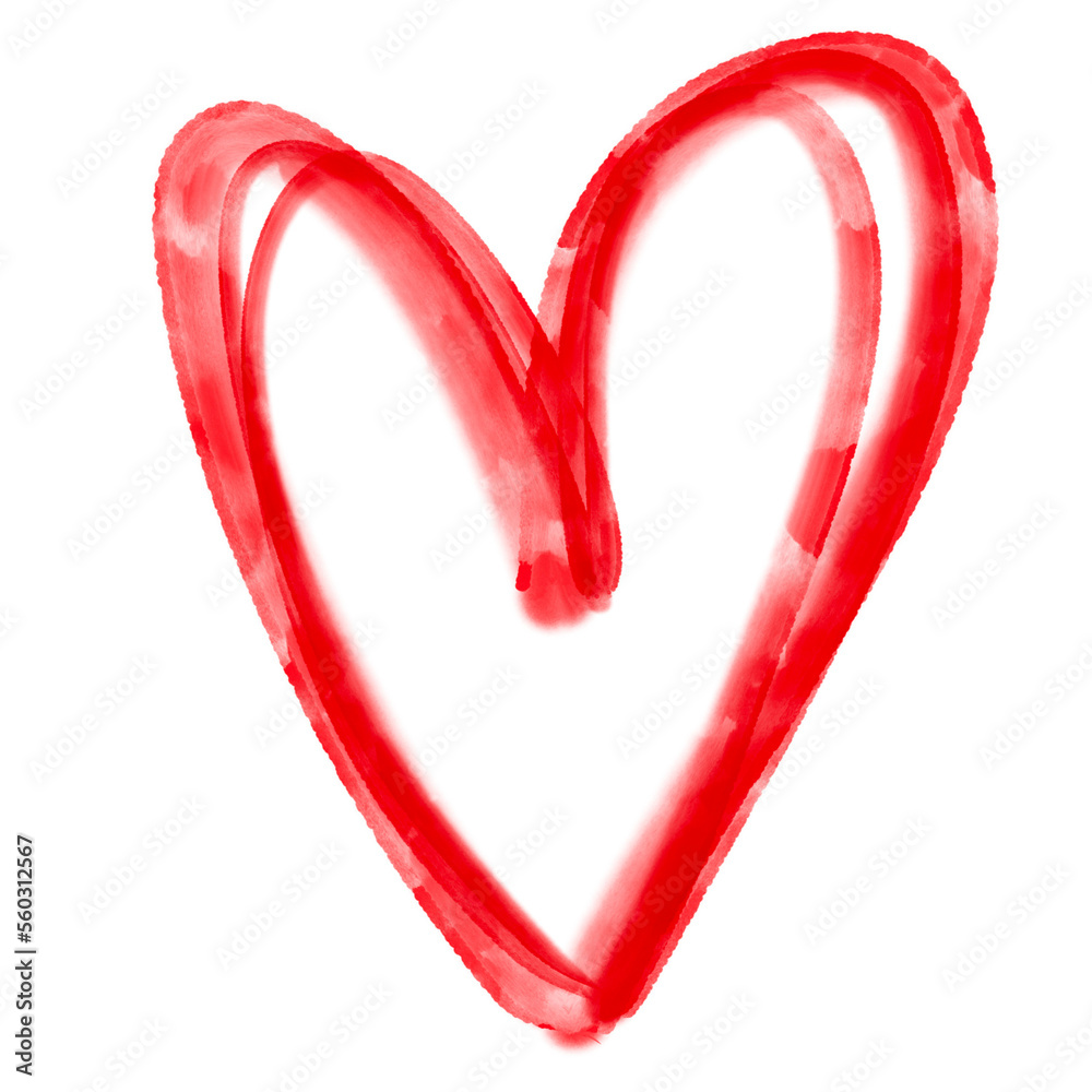 Hand Drawn Doodle Heart Elements. Red Heart,Pink Heart. Love and ...