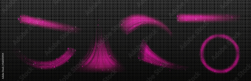 Pink wind waves, fresh air flow effect. Abstract light trails with ...