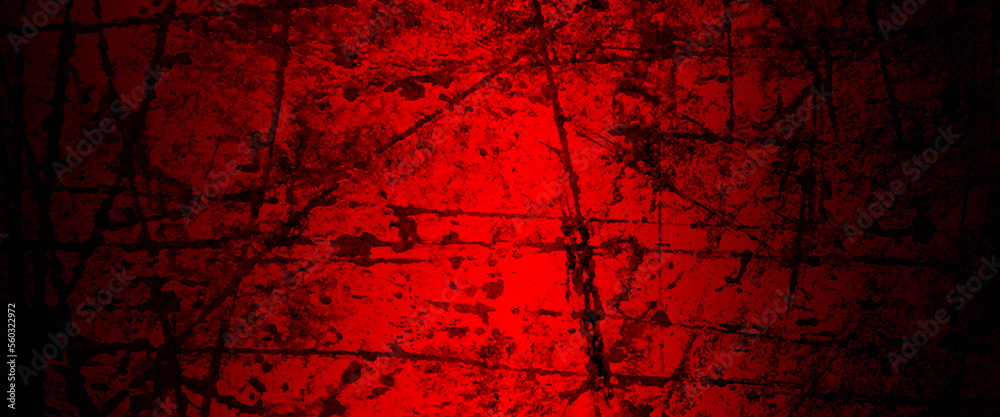 Red Scary background. Dark grunge red texture concrete, scratches ...