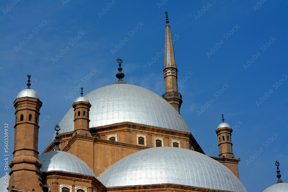 The great mosque of Muhammad Ali Pasha or Alabaster mosque in Citadel ...