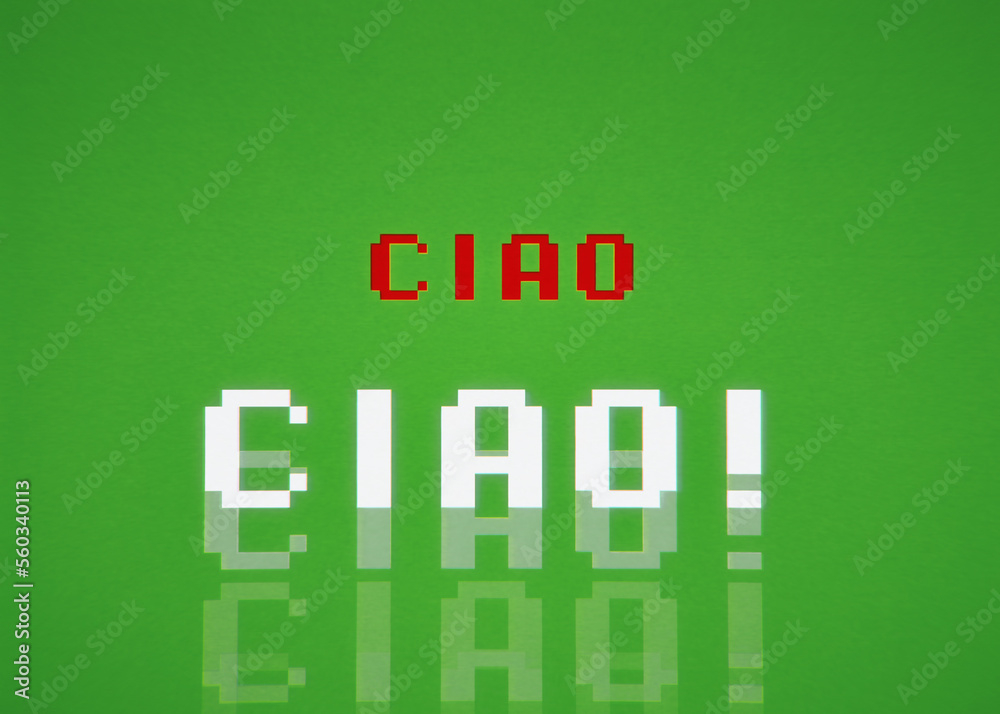 VHS tape capture: 8-bit clean style videogame screen illustration with ...