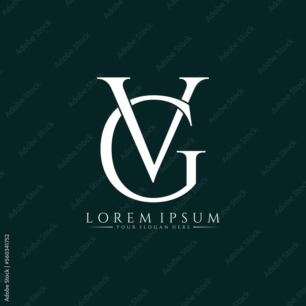 Letter VG luxury logo design vector Stock Vector | Adobe Stock