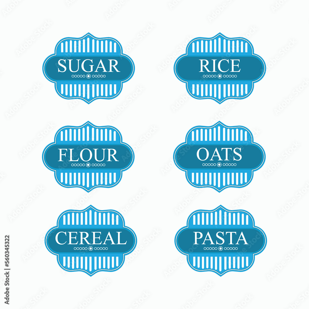 Pantry Label Template Printable Minimalist Pantry Labels Stock Vector ...