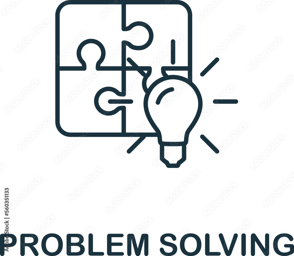 Problem Solving icon. Monochrome simple Life Skills icon for templates ...
