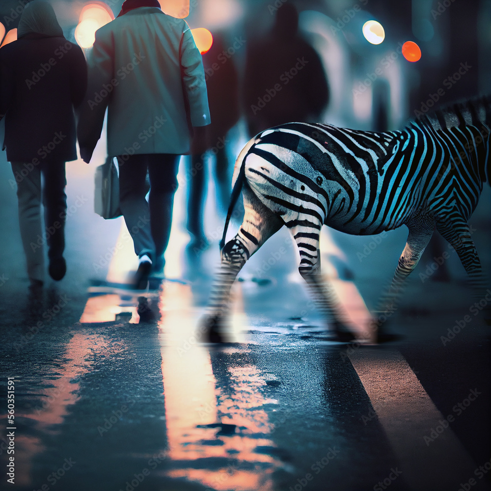 Legs crossing street, created with Generative AI technology. Stock ...