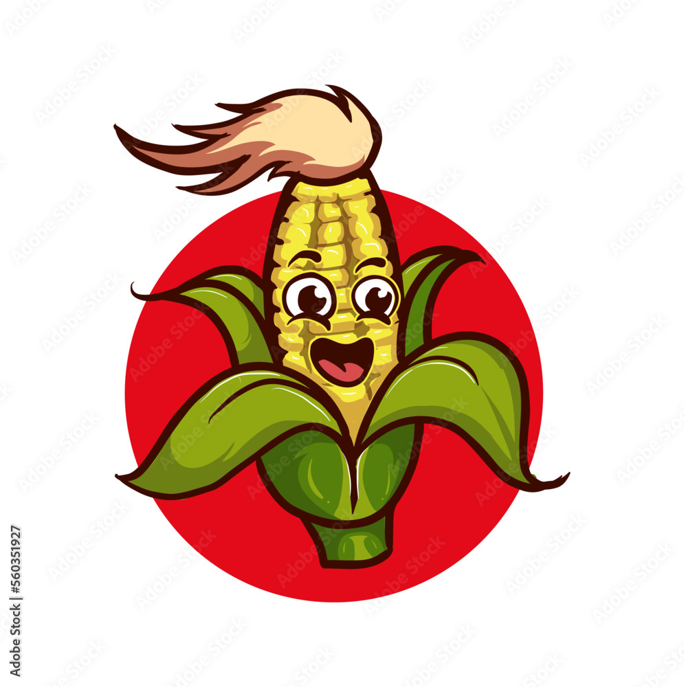 corn mascot logo Stock Vector | Adobe Stock