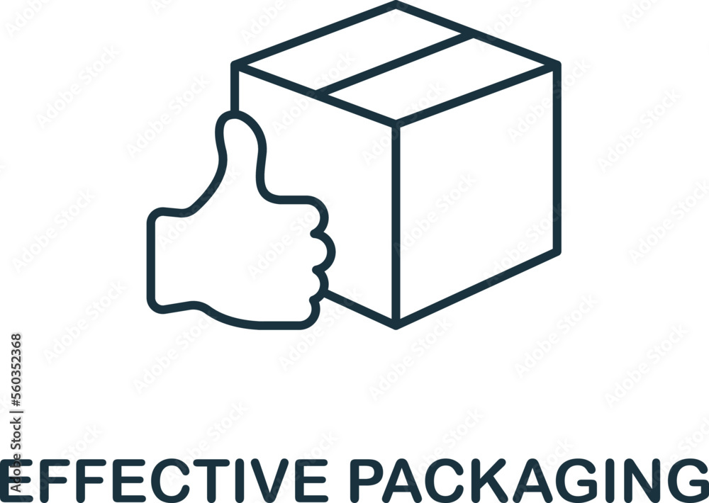 Vetor de Effective Packaging icon. Monochrome simple Neuromarketing ...