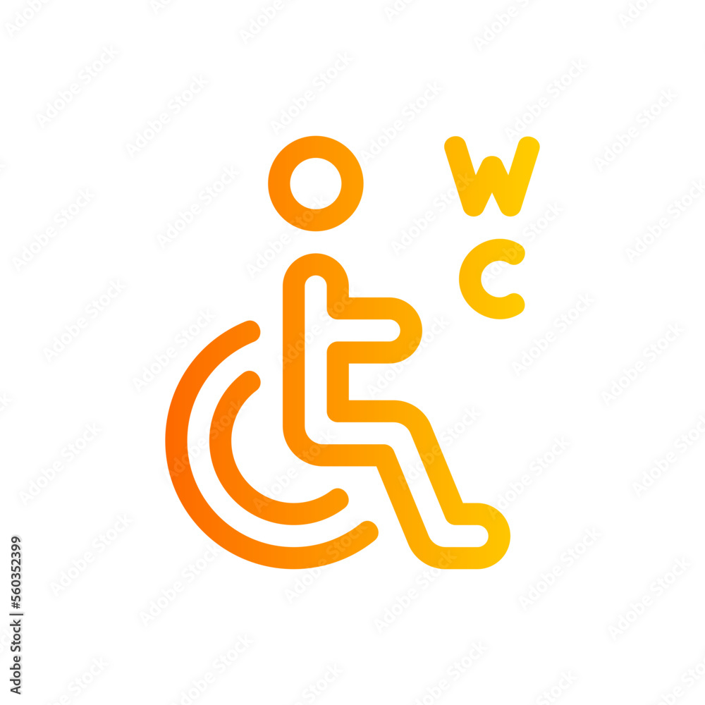 wc gradient icon Stock Vector | Adobe Stock