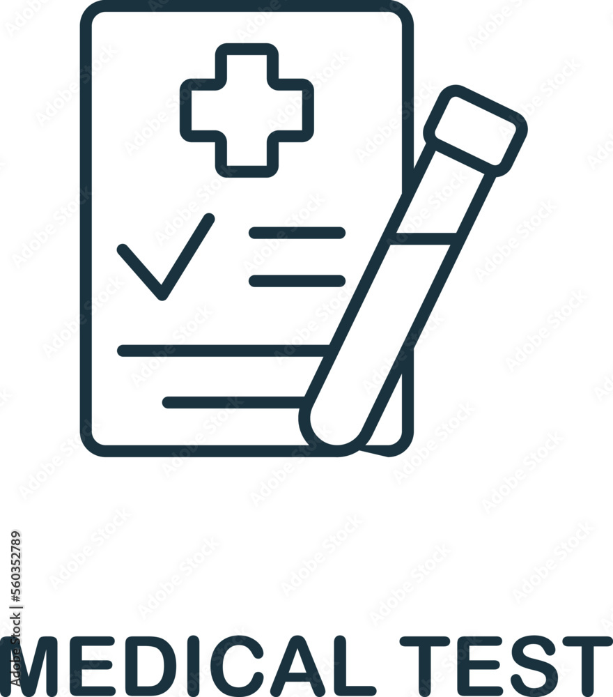 Medical Test icon. Monochrome simple New Normality icon for templates ...