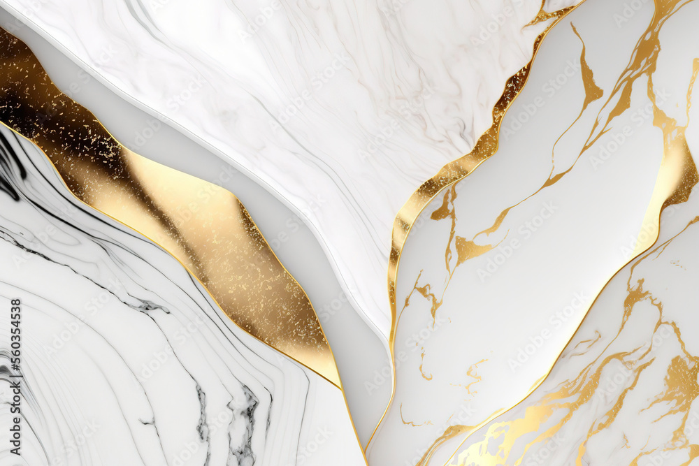 Luxury White Gold Marble texture background. Panoramic Marbling texture ...