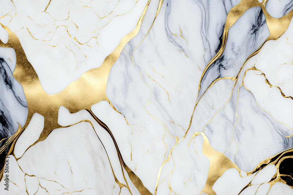 Luxury White Gold Marble texture background. Panoramic Marbling texture ...