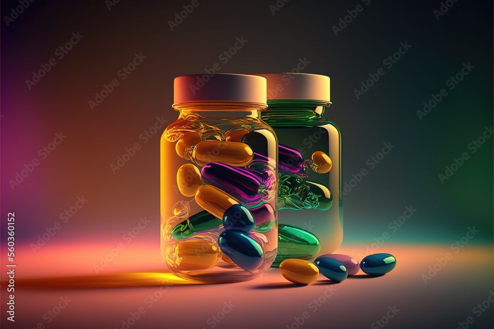 medicine capsule generative ai medical pharmaceutical background Stock ...