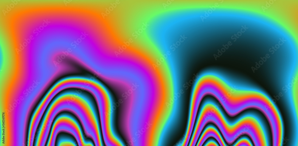 Abstract neon background with colorful leaks in psychedelic style ...