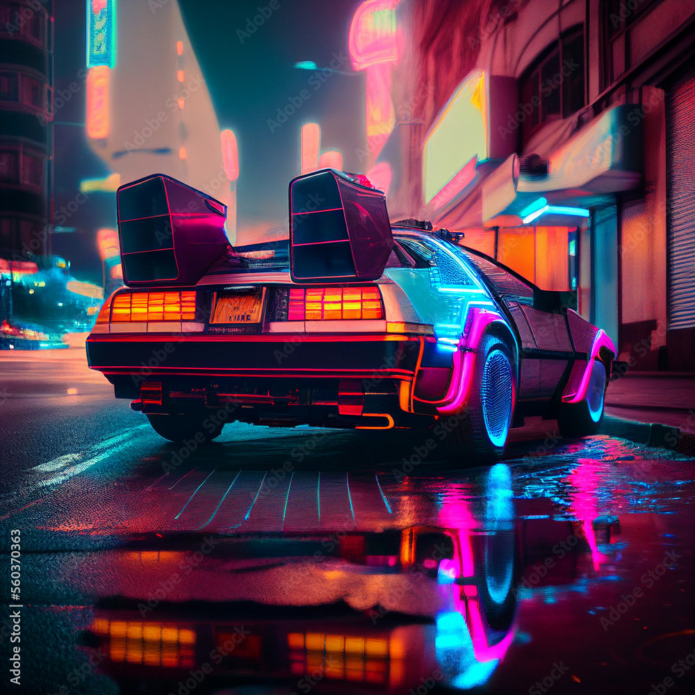 car cyberpunk background Stock Illustration | Adobe Stock