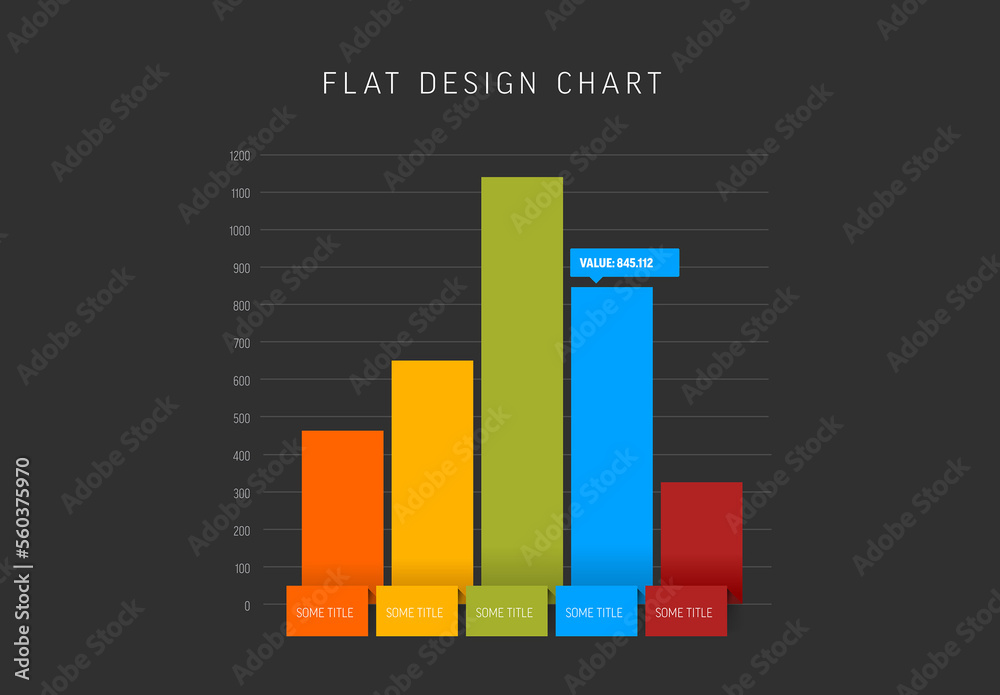 Infographic block dark chart report template with paper labels Stock Template | Adobe Stock
