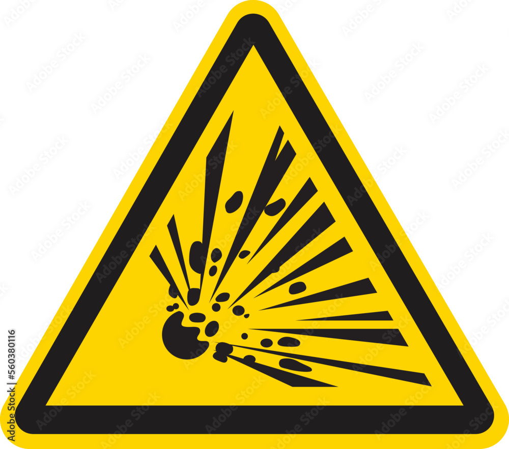 Risk of explosion symbol safety sign. Vector illustration. Stock Vector ...