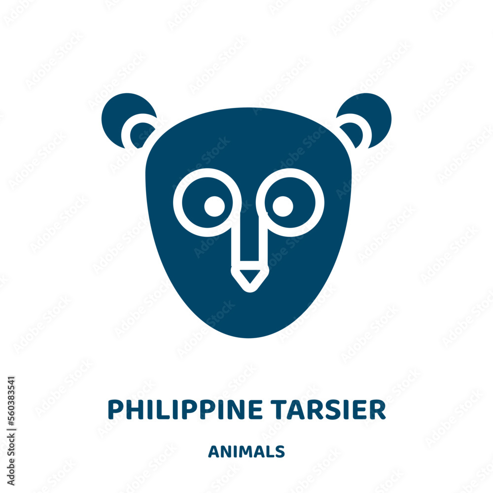 philippine tarsier vector icon from animals collection. flag filled ...