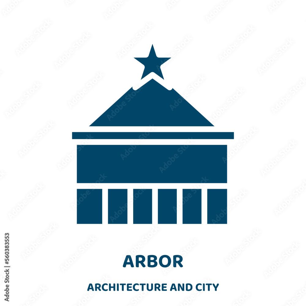 arbor vector icon from architecture and city collection. nature filled ...