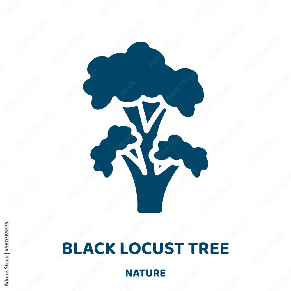 black locust tree vector icon from nature collection. locust filled ...
