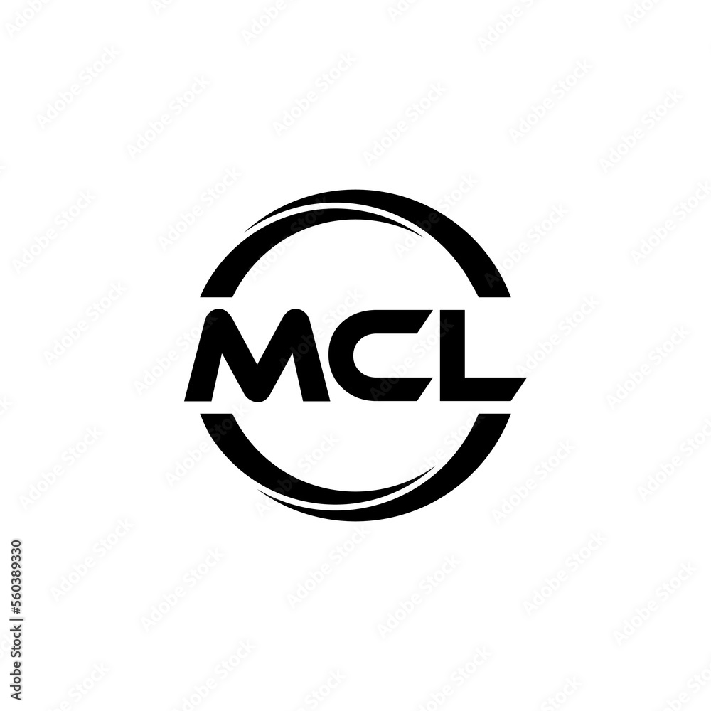 Vecteur Stock MCL letter logo design with white background in ...