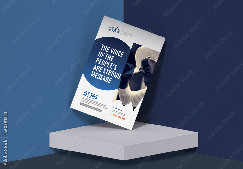 Blue Event Signage For Conference Stock Template | Adobe Stock