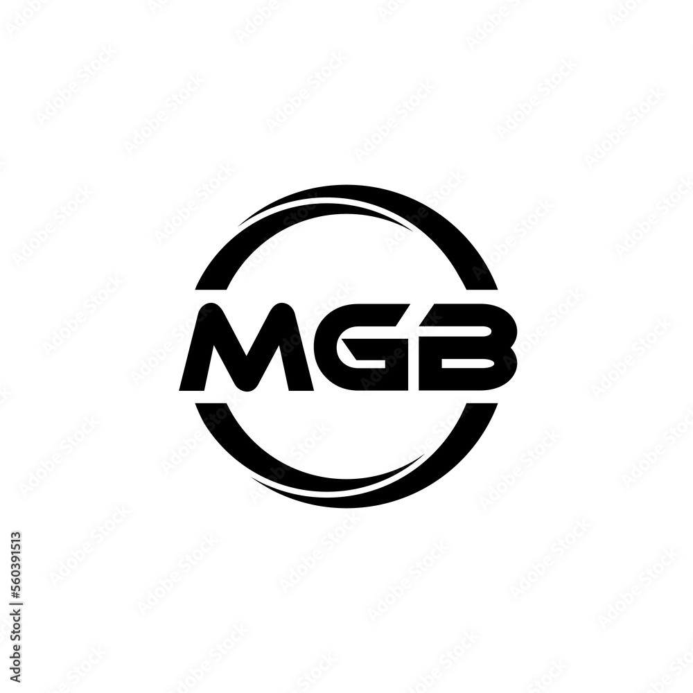 MGB letter logo design with white background in illustrator, cube logo ...