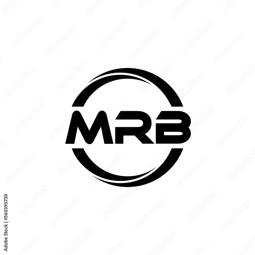 MRB letter logo design with white background in illustrator, cube logo ...