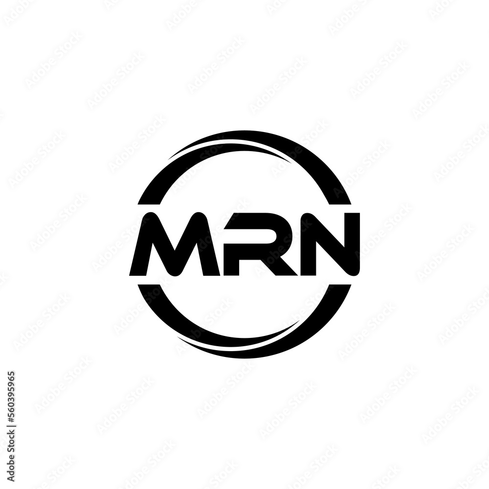 MRN letter logo design with white background in illustrator, cube logo ...