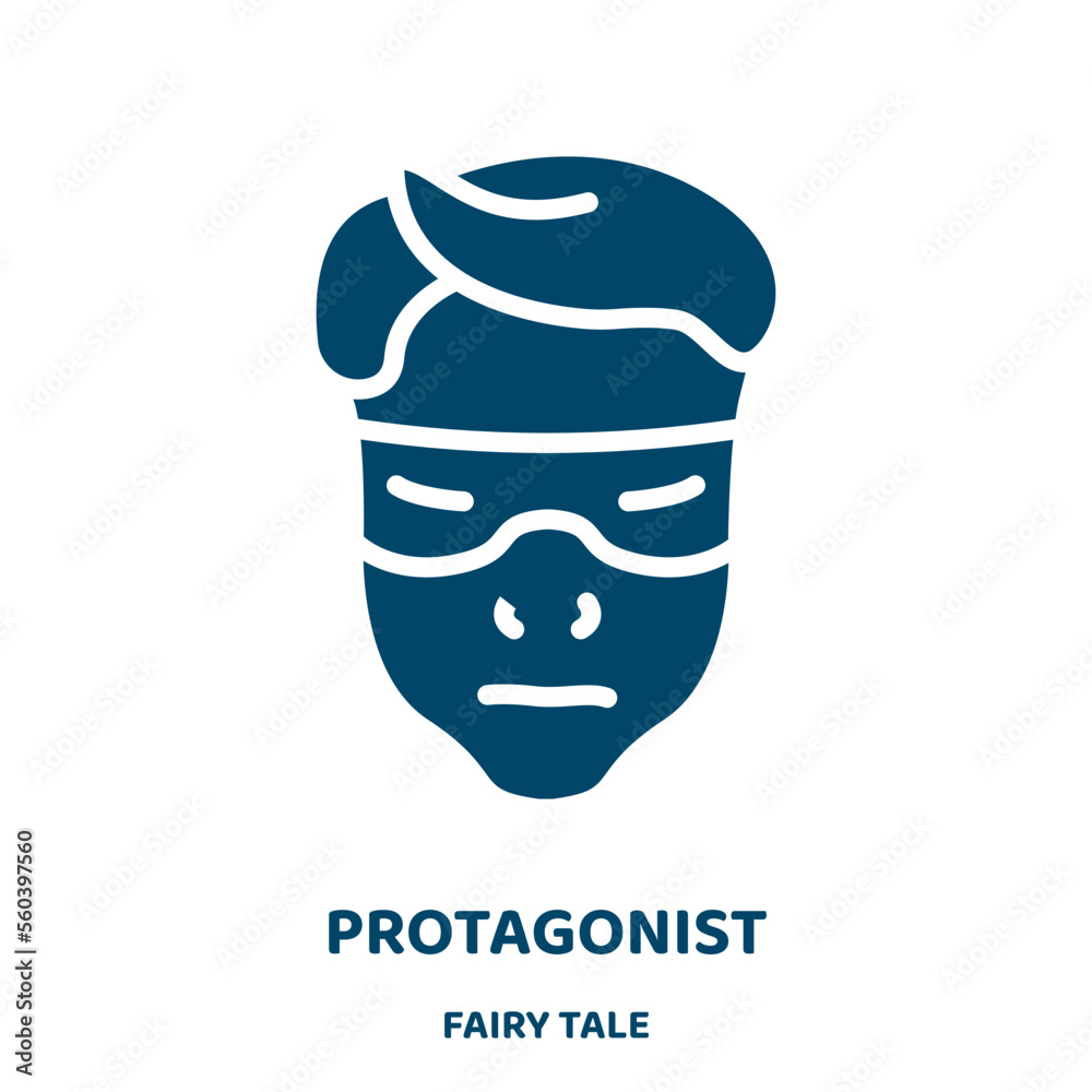 protagonist vector icon from fairy tale collection. group filled flat ...