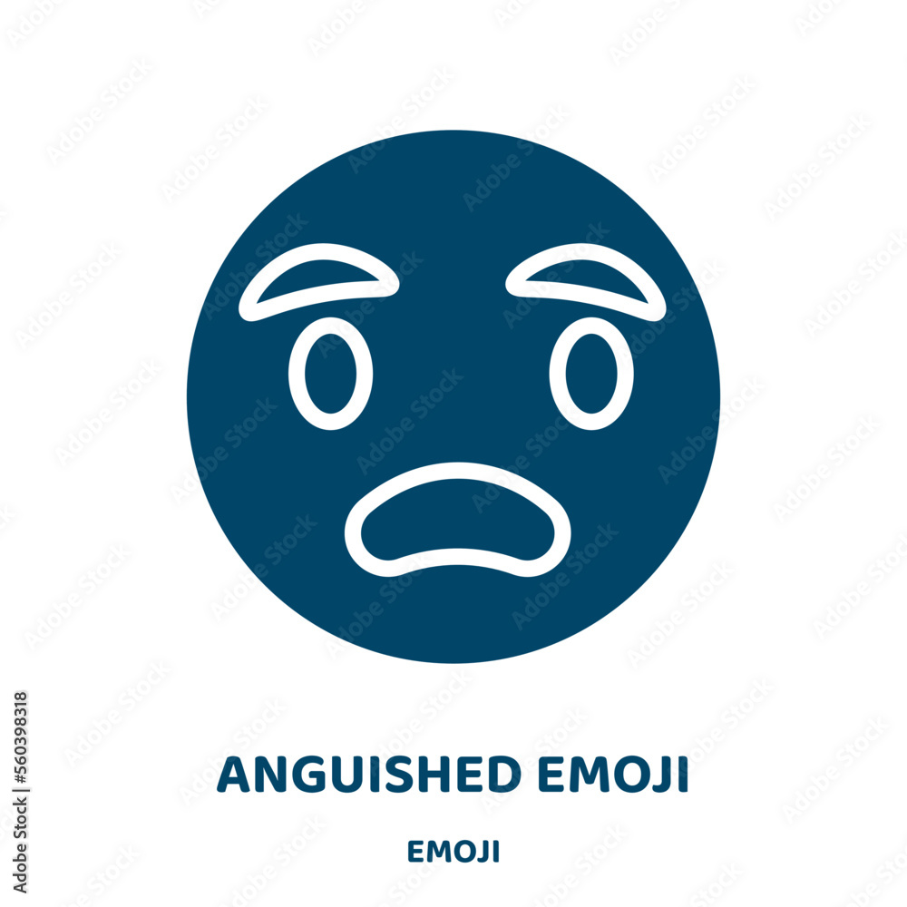 anguished emoji vector icon from emoji collection. anguished filled ...